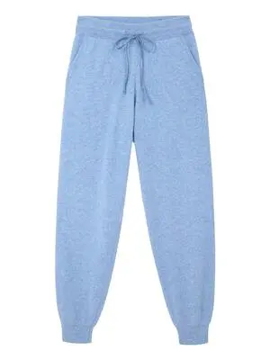 MAMU DREAM Cashmere Cuffed Ankle Joggers - Blue