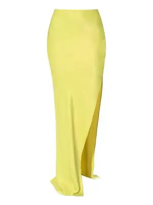 AGGI BY HALEWSKI Maxi Satin Skirt - Yellow