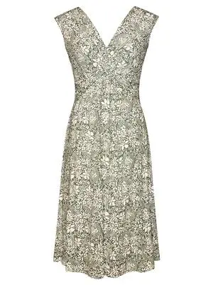 ALIE STREET LONDON Renee Knot Botanical Print Midi Dress - Green