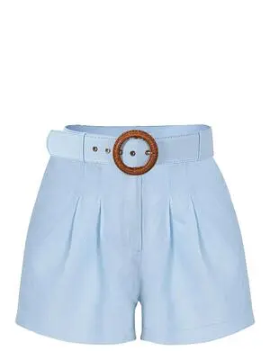 MONLICIA Reve Linen Shorts - Blue