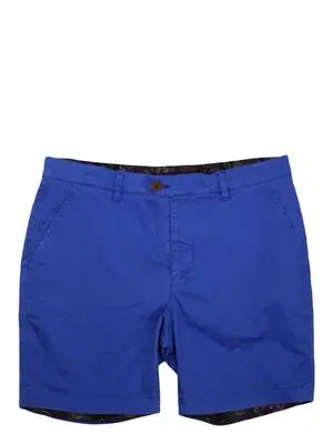 LORDS OF HARLECH John Lux Royal Washed Stretch Peached Cotton Shorts - Blue