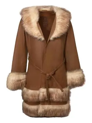 ZASTASTUDIO Jardesca Royale Upcycled Leather Long Coat - Brown