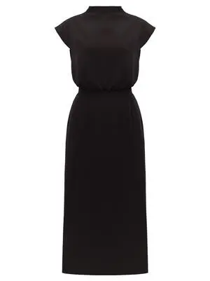 UNDRESS Elegant Kimono Sleeve Midi Dress - Black