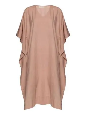 HERITAGEMODA Handwoven Cotton Kaftan Dress - Rose Gold