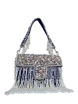NESAVAALI Handcrafted Tassel Box Clutch