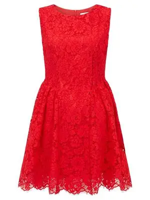 SOUR FIGS Floral Lace Mini Dress - Red