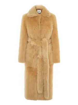MAISON SEL Bathrobe-Style Faux Fur Coat