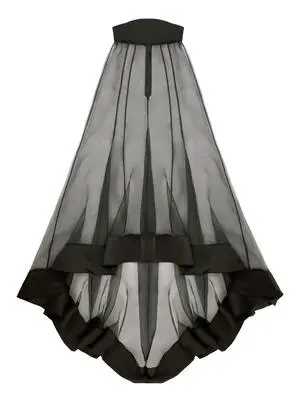 TIA DORRAINE Sheer Maxi Skirt - Black