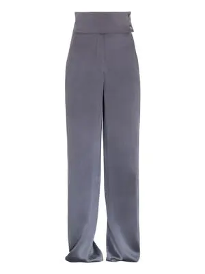 MIONÈ High-waisted Silk Pants - Yellow
