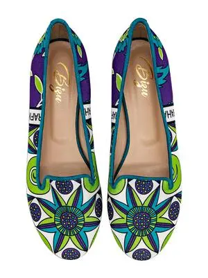 BIZU Stella Ballerina Flats - Orange/green