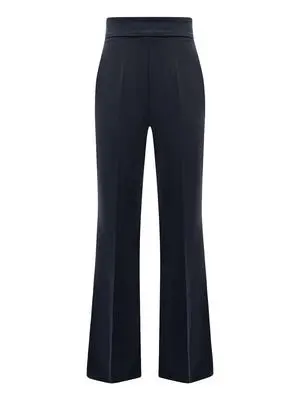 TIA DORRAINE High-waist Flared Trousers - Black