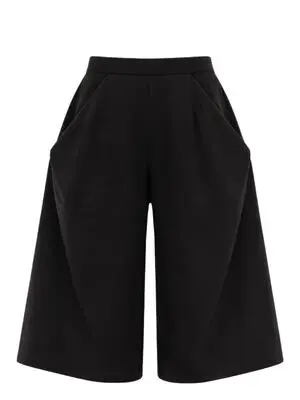 SAZHA Wide-leg Culotte Shorts - Black