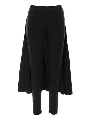 SILVIA SERBAN Track Pants With Skirt Overlay - Black