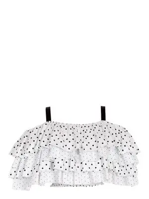 HELENE GALWAS Helene Galwas Gwen Ruffled Polka Dot Top