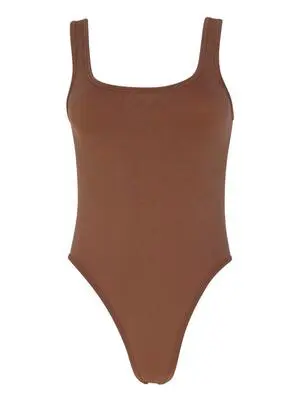 CIRCULAR PATH Amanda Tank Bodysuit - Brown