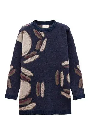 PERALUNA Saori Jacquard Knit Tunic