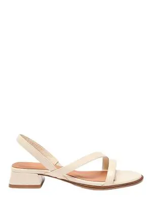 NAGUISA Laredo Raffia And Leather Sandals - Beige