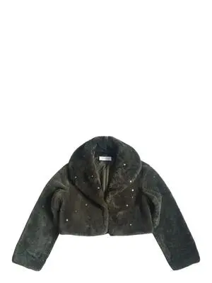 ADIBA Celestial Moss Bloom Faux Fur Jacket