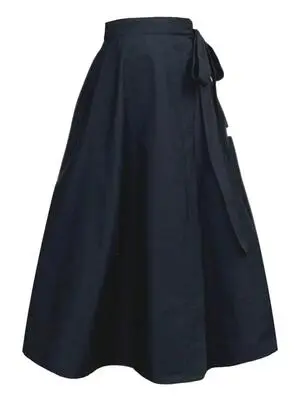 FROCK TALES Meyer Wrap Midi Skirt - Black