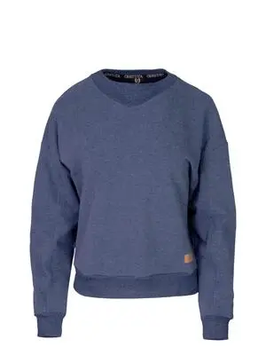 OH!ZUZA NIGHT&DAY Cotton Melange Short Sweatshirt - Blue