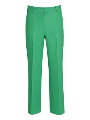 LALIPOP DESIGN Wide Leg Cropped Tailored Pants - Green