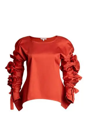 BIANCA POPP Ribbon Wrapped Blouse - Red