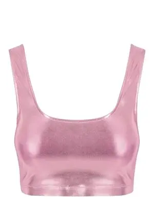KLEMENTS Margate Crop Top In Metallic - Pink