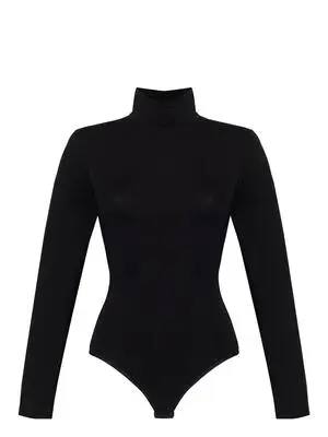 OH!ZUZA NIGHT&DAY Long Sleeve Turtleneck Viscose Bodysuit - Black