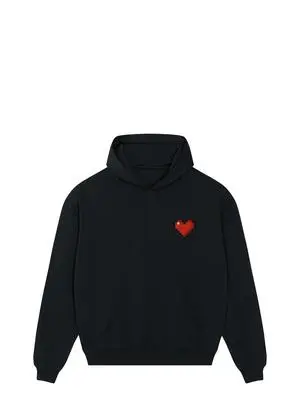 MYSIMPLICATED Cotton Hoodie With Graphic Detail - Black/red
