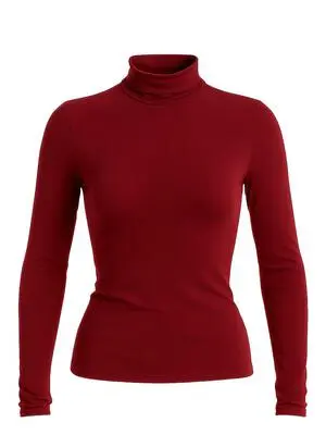 MAISON DE GALA Ava Turtleneck Top - Red