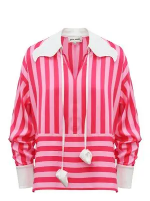 JULIA ALLERT Striped Long-sleeve Blouse - Pink/white