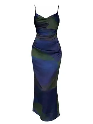 GIRL IN MIND Molly Slip Midi Dress - Blue