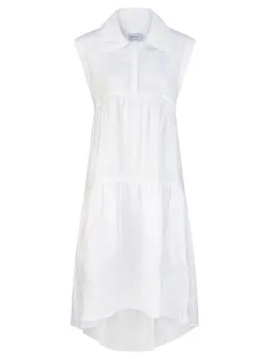 DREF Campari A-line Linen Maxi Dress - White