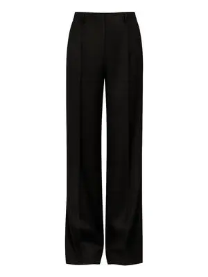 NISSA Mid-waist Tapered Tailored Trousers - Black