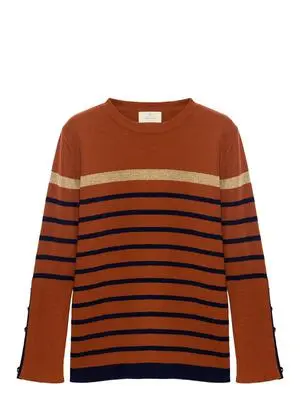PERALUNA Striped Knit Jumper - Brown