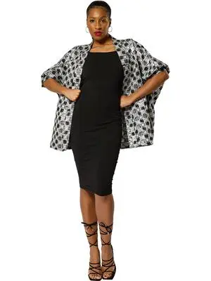 LIONESS BY TF Lioness By Tf Checked Cropped Kimono Jacket