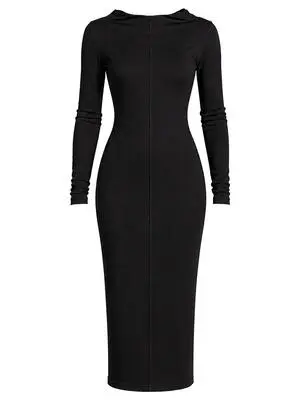 THE ETHOS STUDIO Sarah Midi Dress - Black