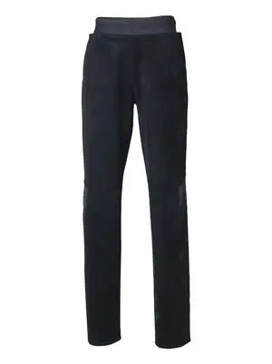 SMART AND JOY Suede And Satin Cigarette Pants - Black