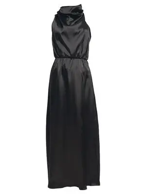 ATS THE LABEL Amelia Ruffle Neck Midi Dress - Black