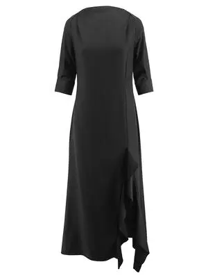 LARISA DRAGNA Mystique Long Slit Dress - Black