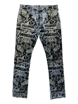 ZASTASTUDIO Printed Denim Jeans - Blue