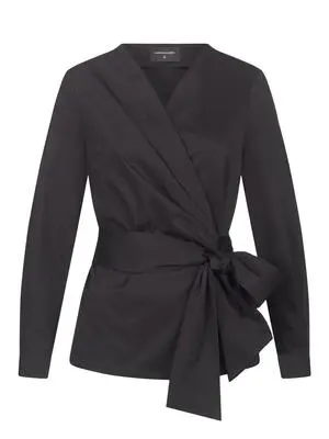 MARIANNA DÉRI Wrap Blouse - Black