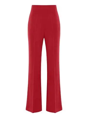 TIA DORRAINE High-waisted Palazzo Trousers - Red