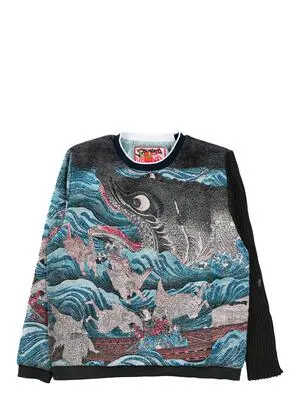 VERYRARE Tametomo Rescued Tapestry Sweatshirt - Green