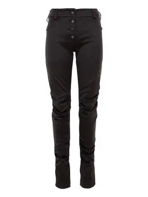 SILVIA SERBAN Slim Fit Cigarette Pants - Black