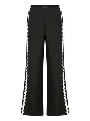 THISISU COLLECTION Relaxed Fit Wide Leg Pants - Black