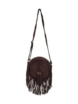 ZASTASTUDIO Messenger Bag In Suede Leather - Red