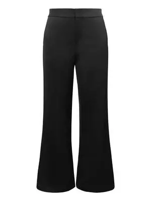 RIVIERA SOIRÉE Margot Satin Flared Pants - Black