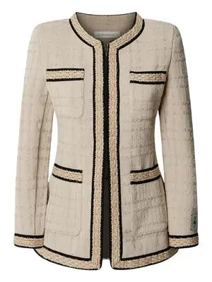 THE EXTREME COLLECTION Knit Jacket With Braiding Detail - Black