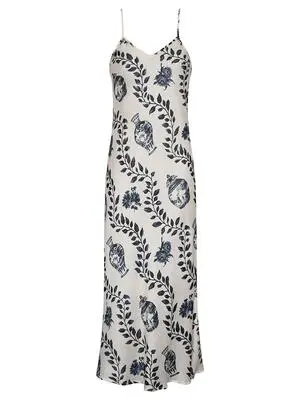 AGUACLARA Dynastie Midi Slip Dress - Blue